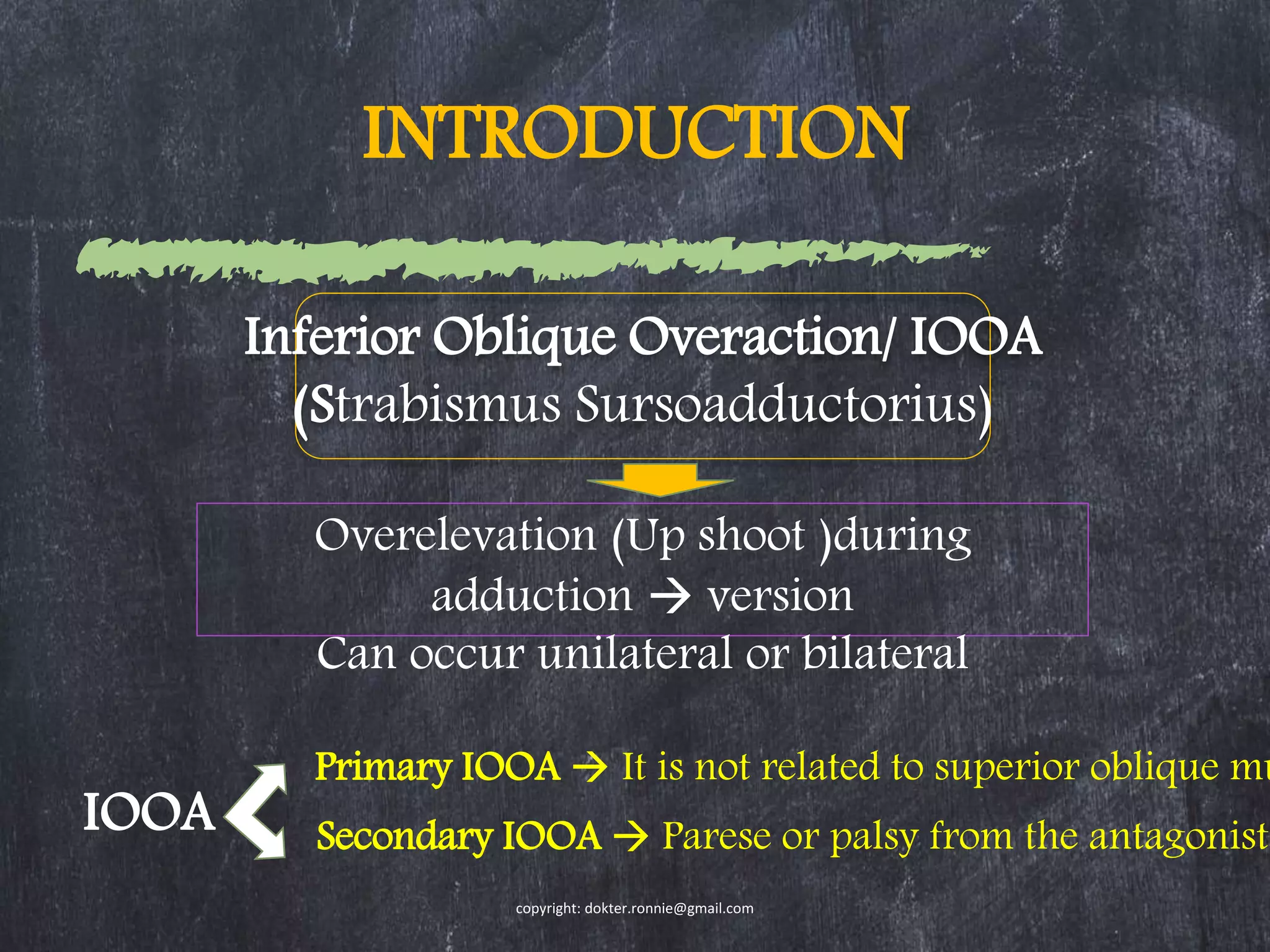 Inferior Oblique Overaction (IOOA) | PPTX