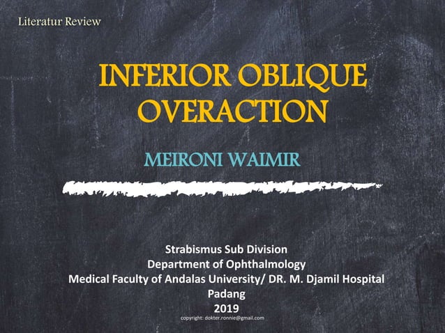 Inferior Oblique Overaction (IOOA) | PPTX | Eye and Vision Conditions ...