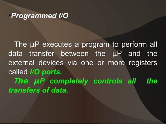MICROPROCESSOR INPUT OUTPUT OPERATIONS | PPT | Operating Systems ... MICROPROCESSOR INPUT OUTPUT OPERATIONS | PPT | Operating Systems ...