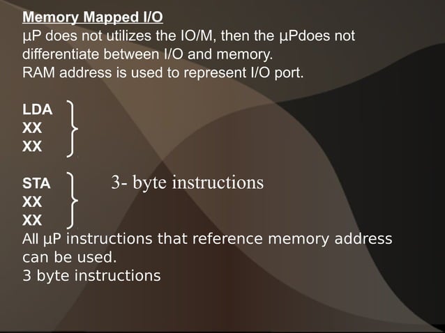 MICROPROCESSOR INPUT OUTPUT OPERATIONS | PPT | Operating Systems | Computer Software and ...