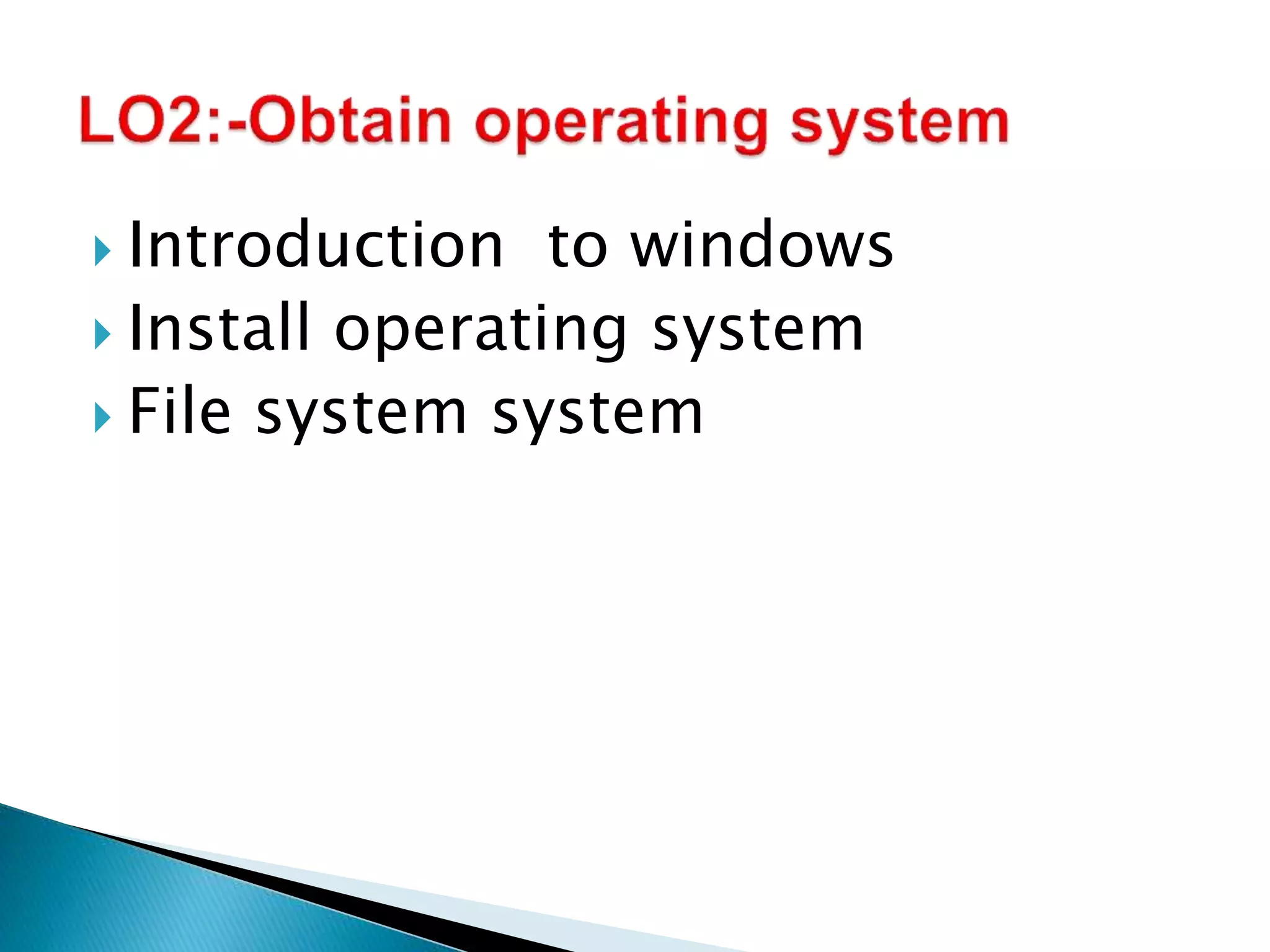 Installing And Optimizing Operating System Software Ppt