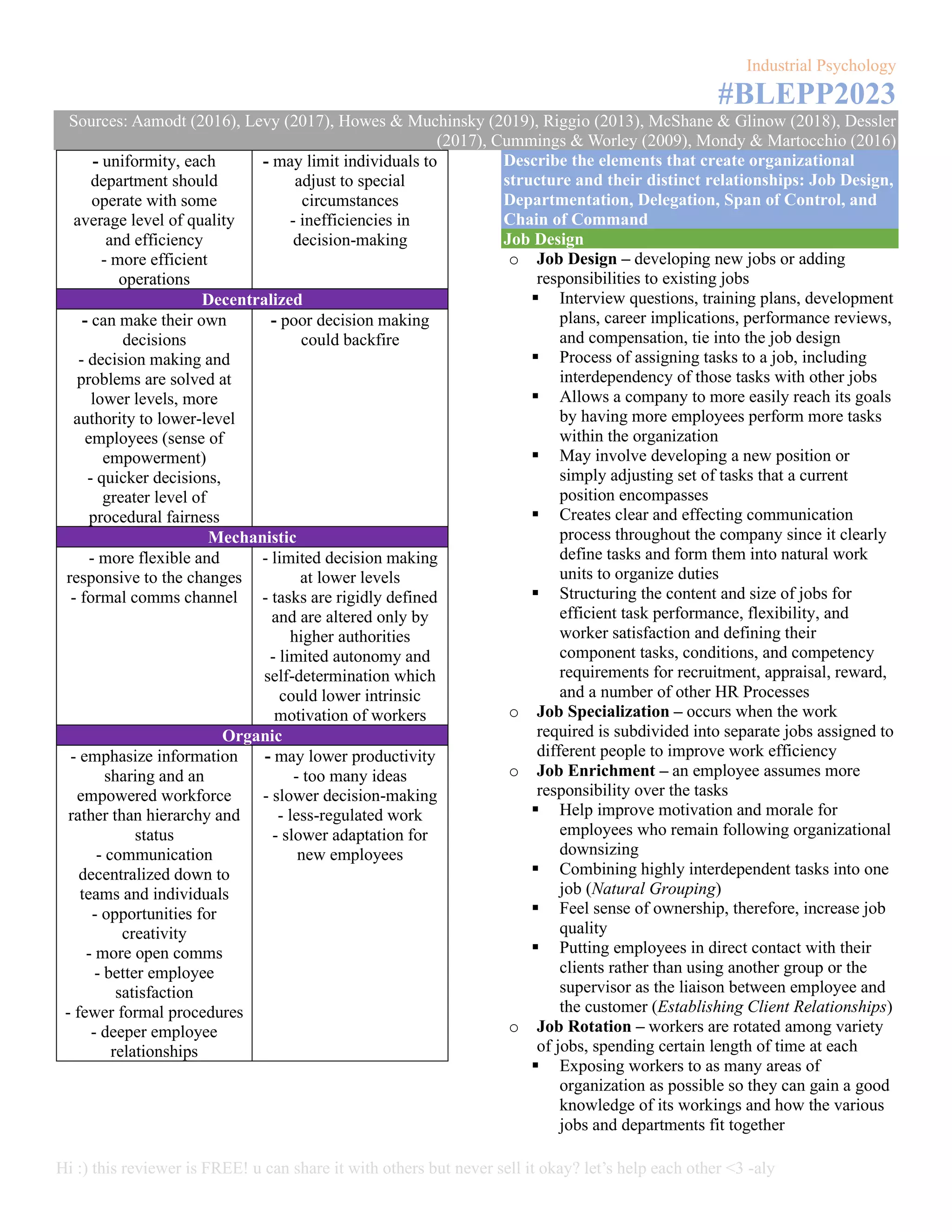 BLEPP Reviewer - Industrial and Organization Psychology | PDF