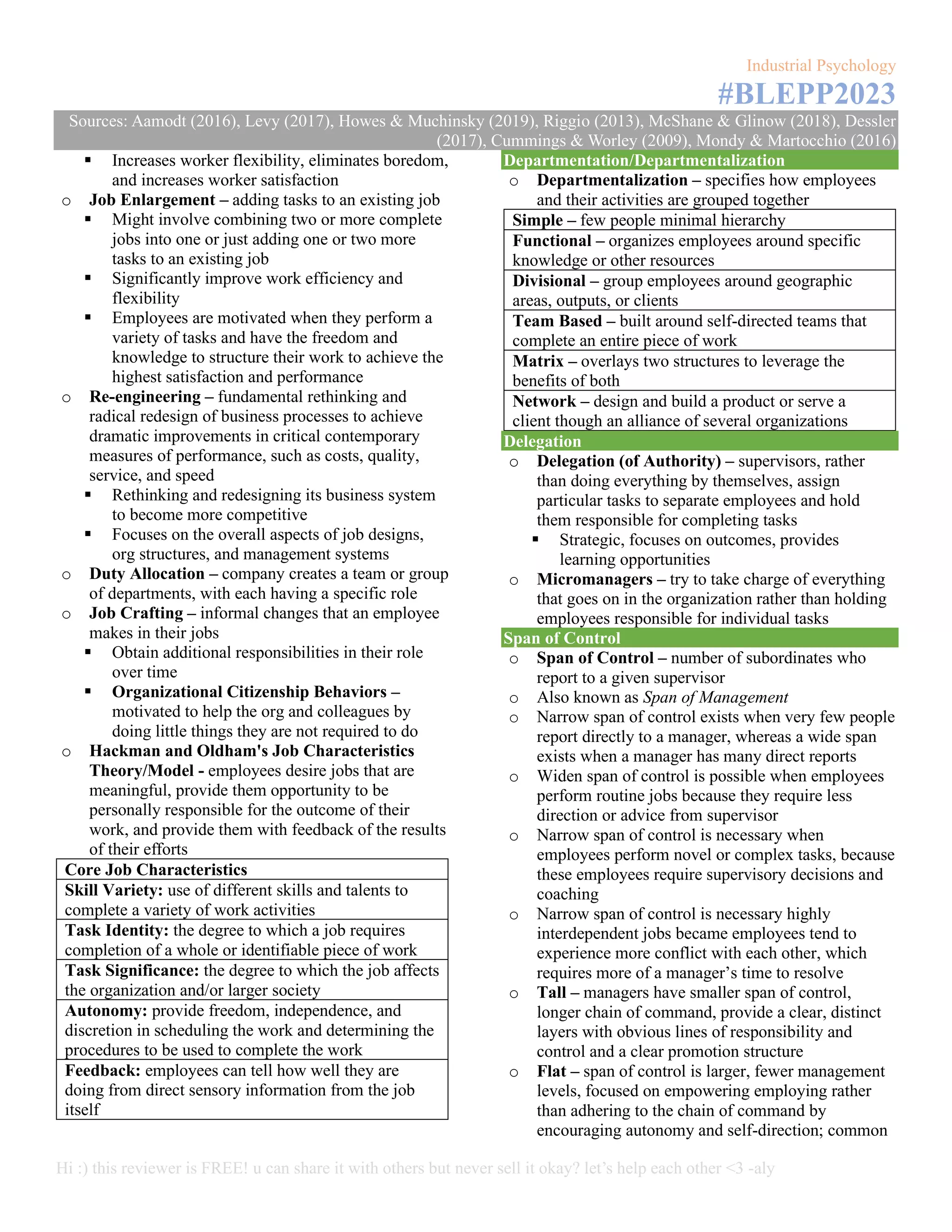 BLEPP Reviewer - Industrial and Organization Psychology | PDF
