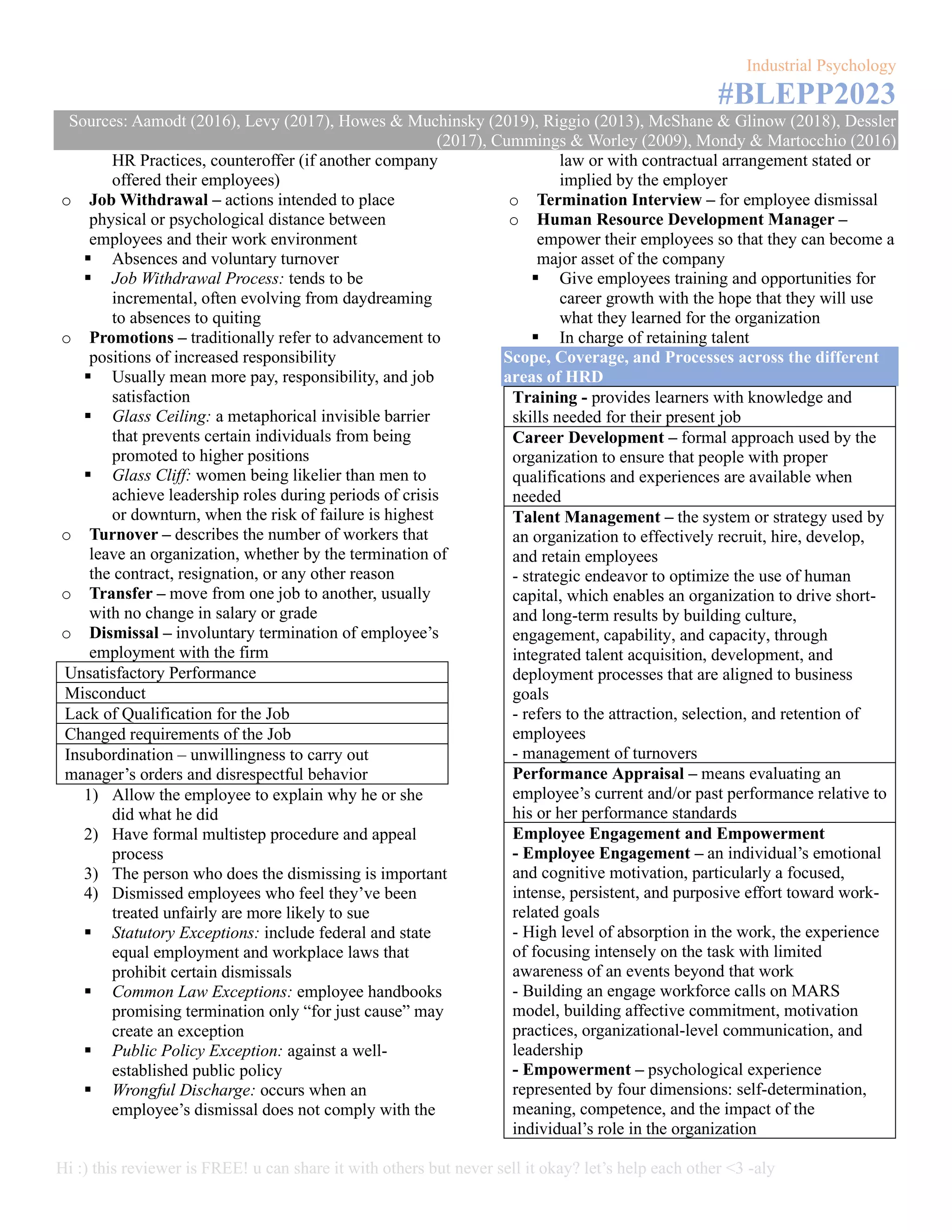 BLEPP Reviewer - Industrial and Organization Psychology | PDF