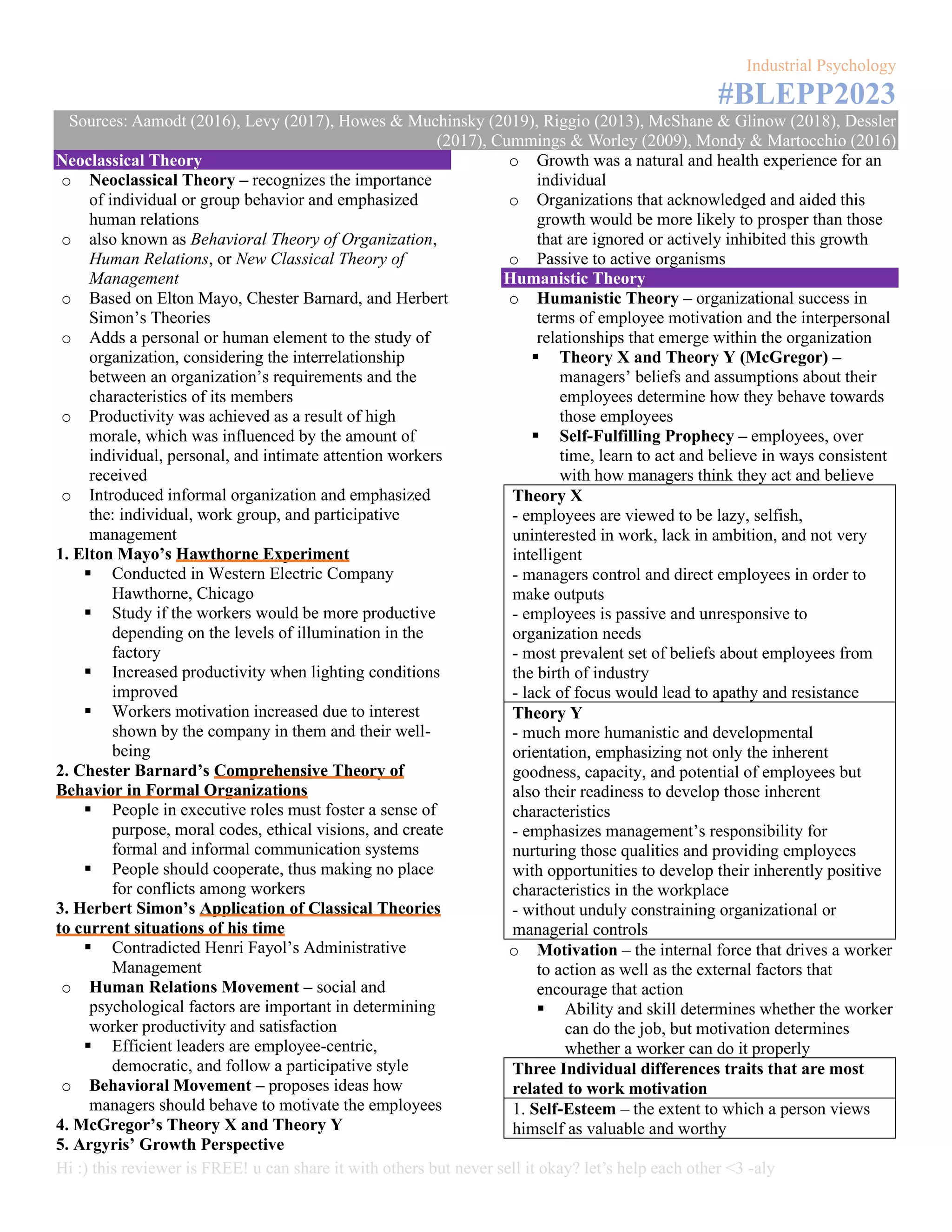 BLEPP Reviewer - Industrial and Organization Psychology | PDF