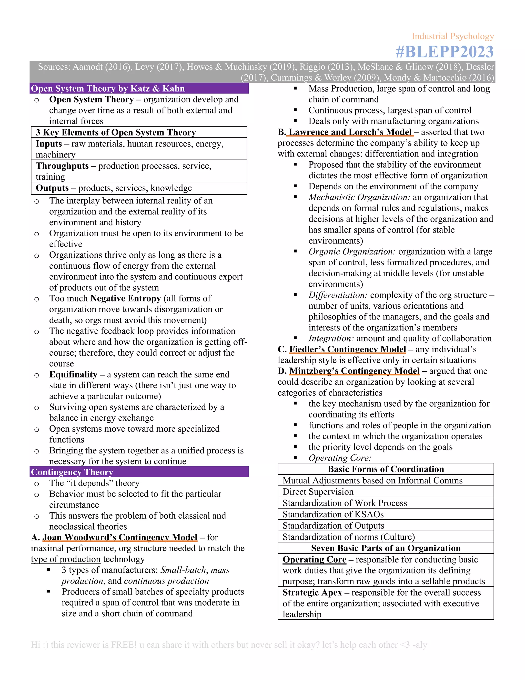 BLEPP Reviewer - Industrial and Organization Psychology | PDF