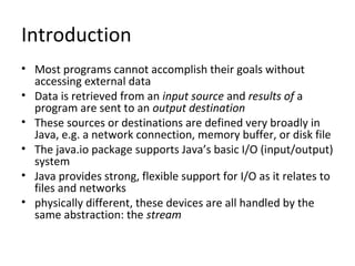 Java IO Package and Streams | PPT