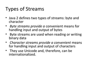 Java IO Package and Streams | PPT
