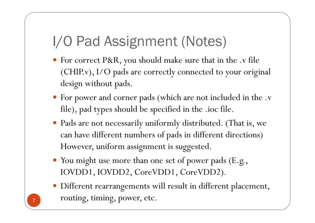 IO Pad Insertion.pdf | Operating Systems | Computer Software and Applications
