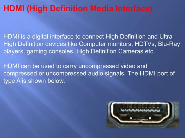 input output ports | PPTX | Computing | Technology & Computing