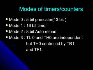 I o ports and timers of 8051 | PPT