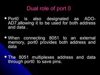 I o ports and timers of 8051 | PPT
