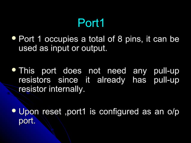I o ports and timers of 8051 | PPT | Operating Systems | Computer Software and Applications