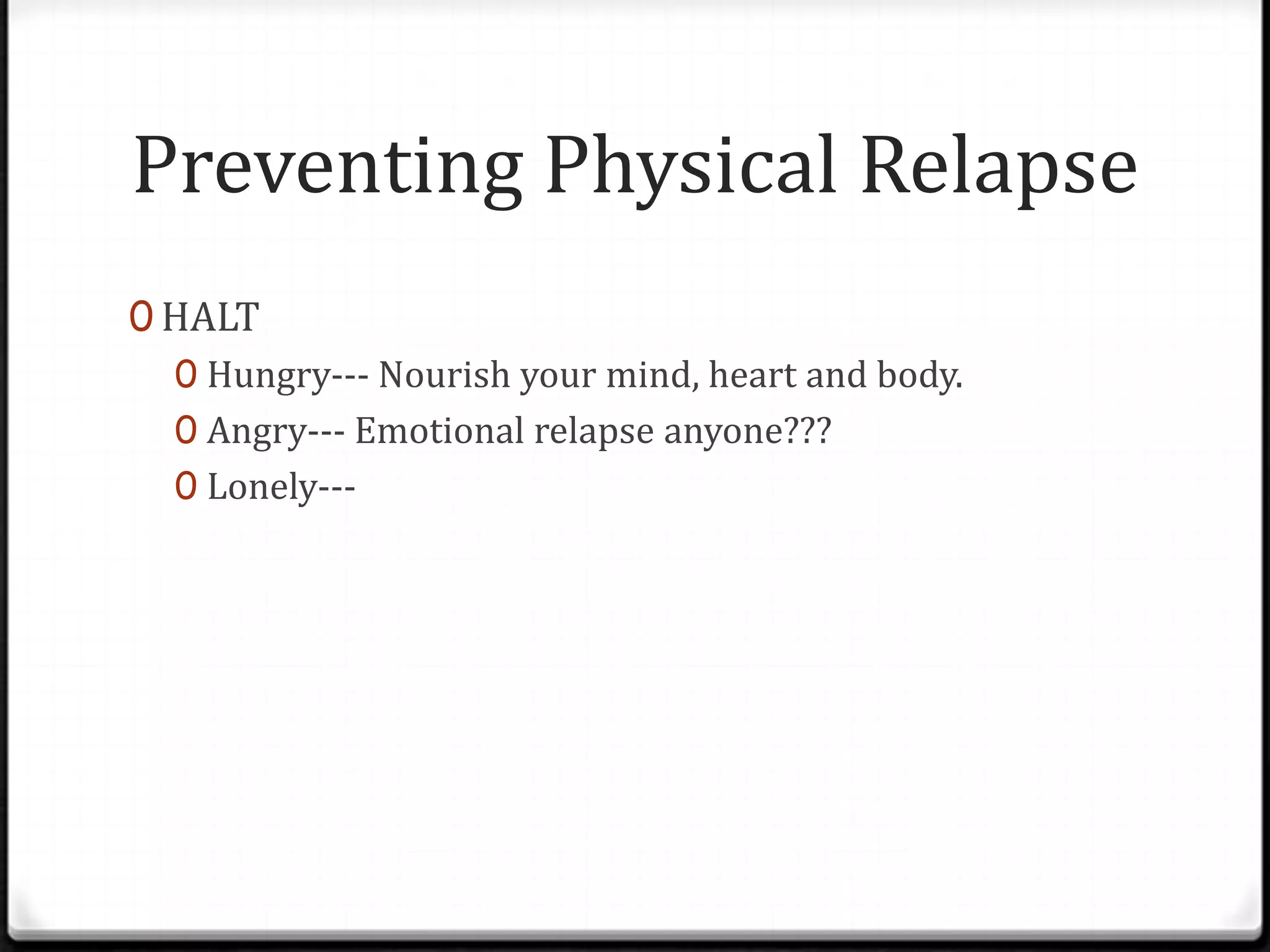 Iop part 8 relapse prevention part 1 | PPTX