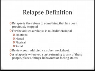 Iop part 8 relapse prevention part 1 | PPTX