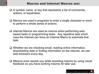 iOpus iMacros Introduction | PPT