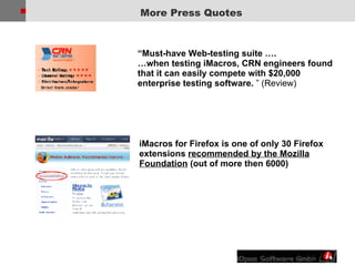 iOpus iMacros Introduction | PPT