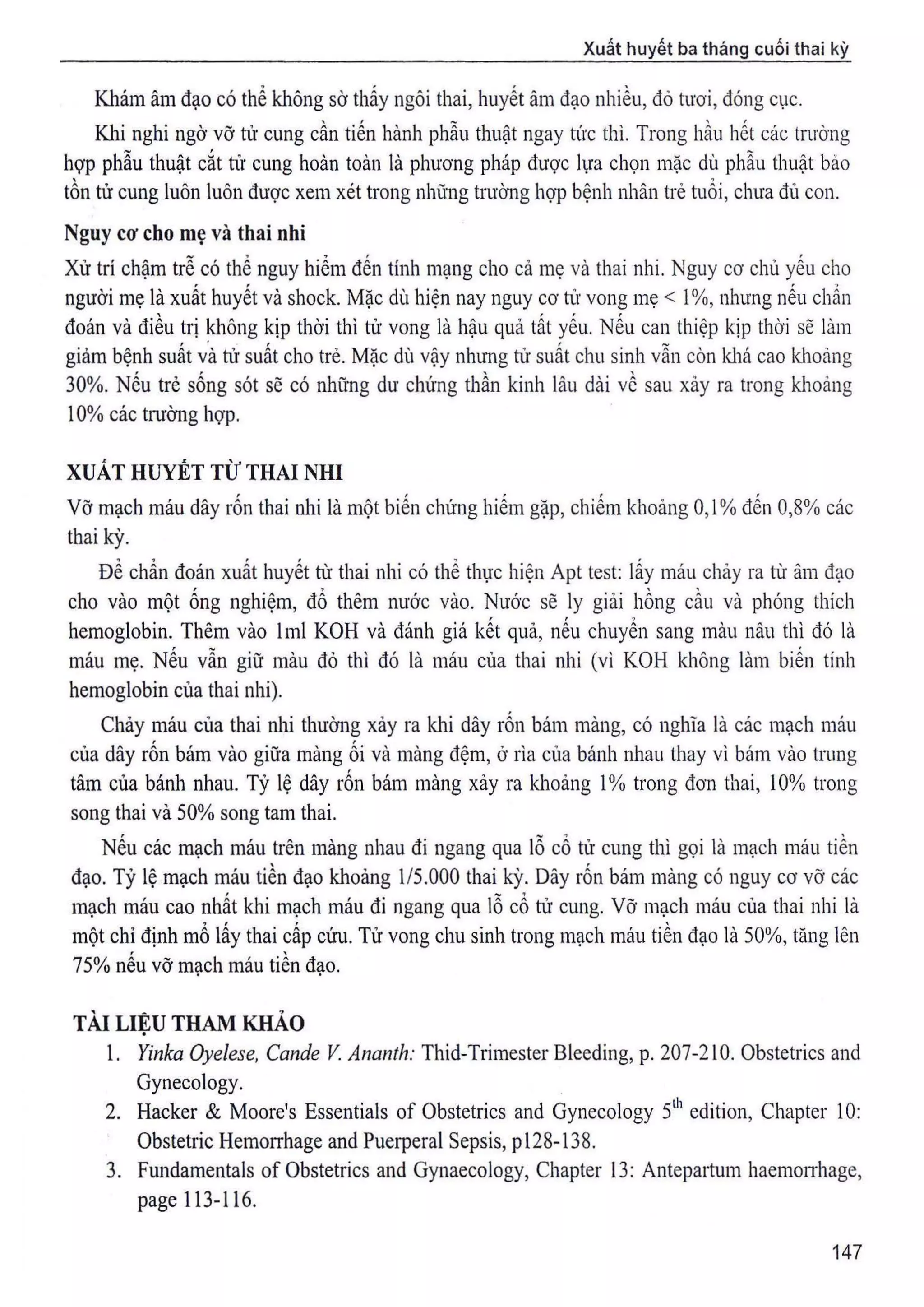 XUÂT HUYẾT BA THÁNG CUỐI THAI KỲ | PDF