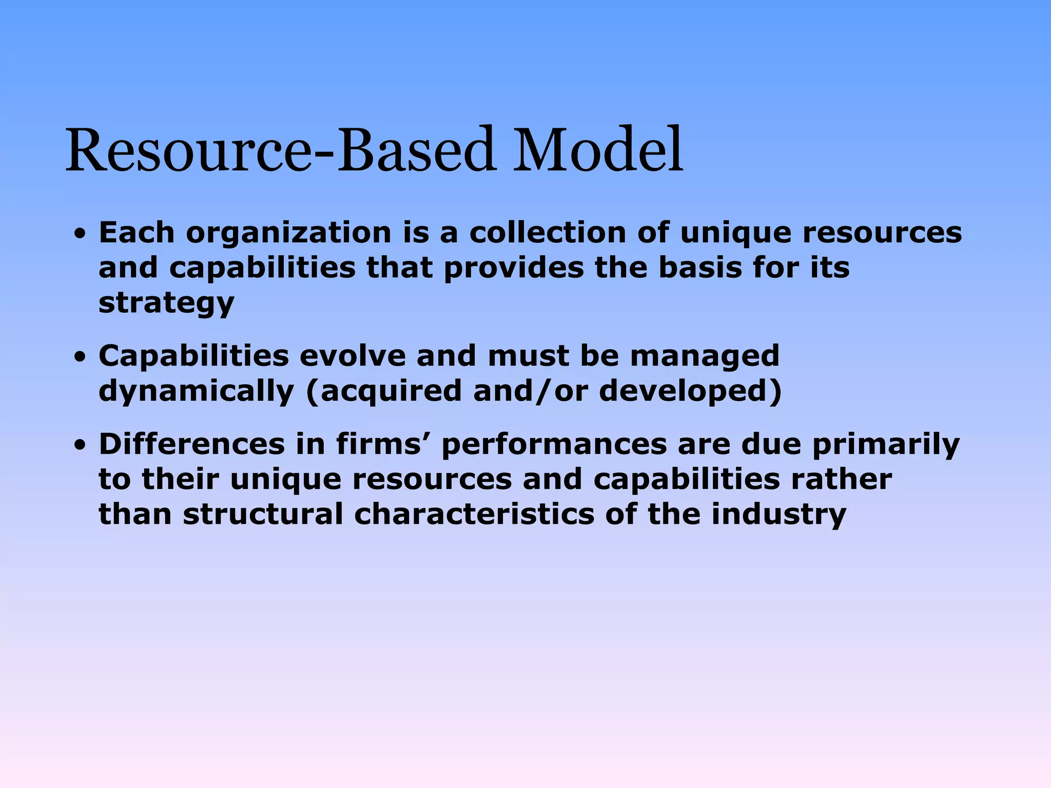 Io & resource based model | PPT