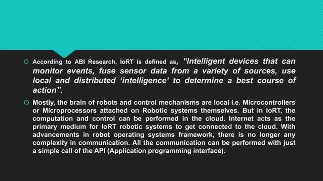 Internet of Robotic Things | PPT Internet of Robotic Things | PPT