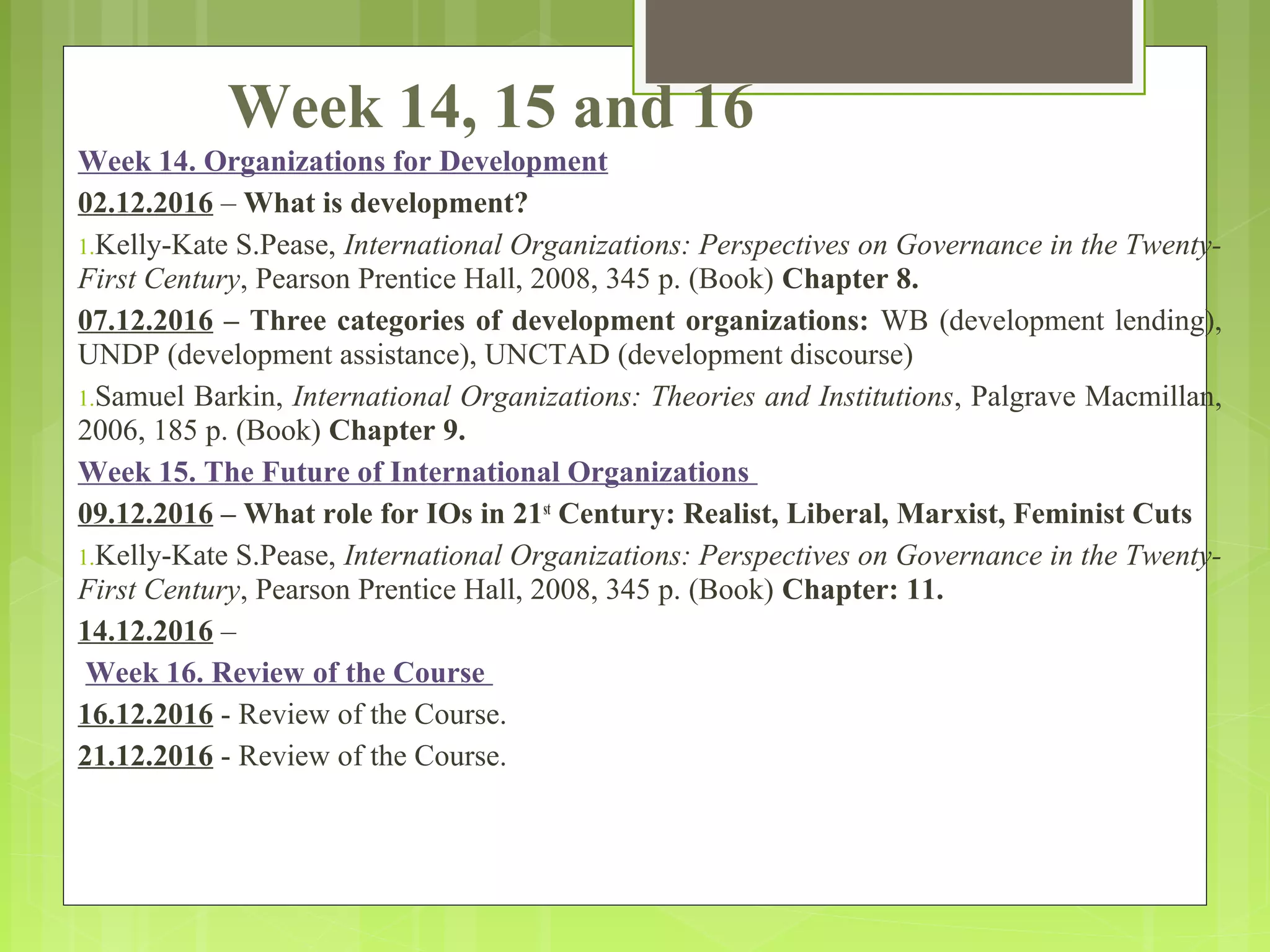 Theories of International Organizations | PPT