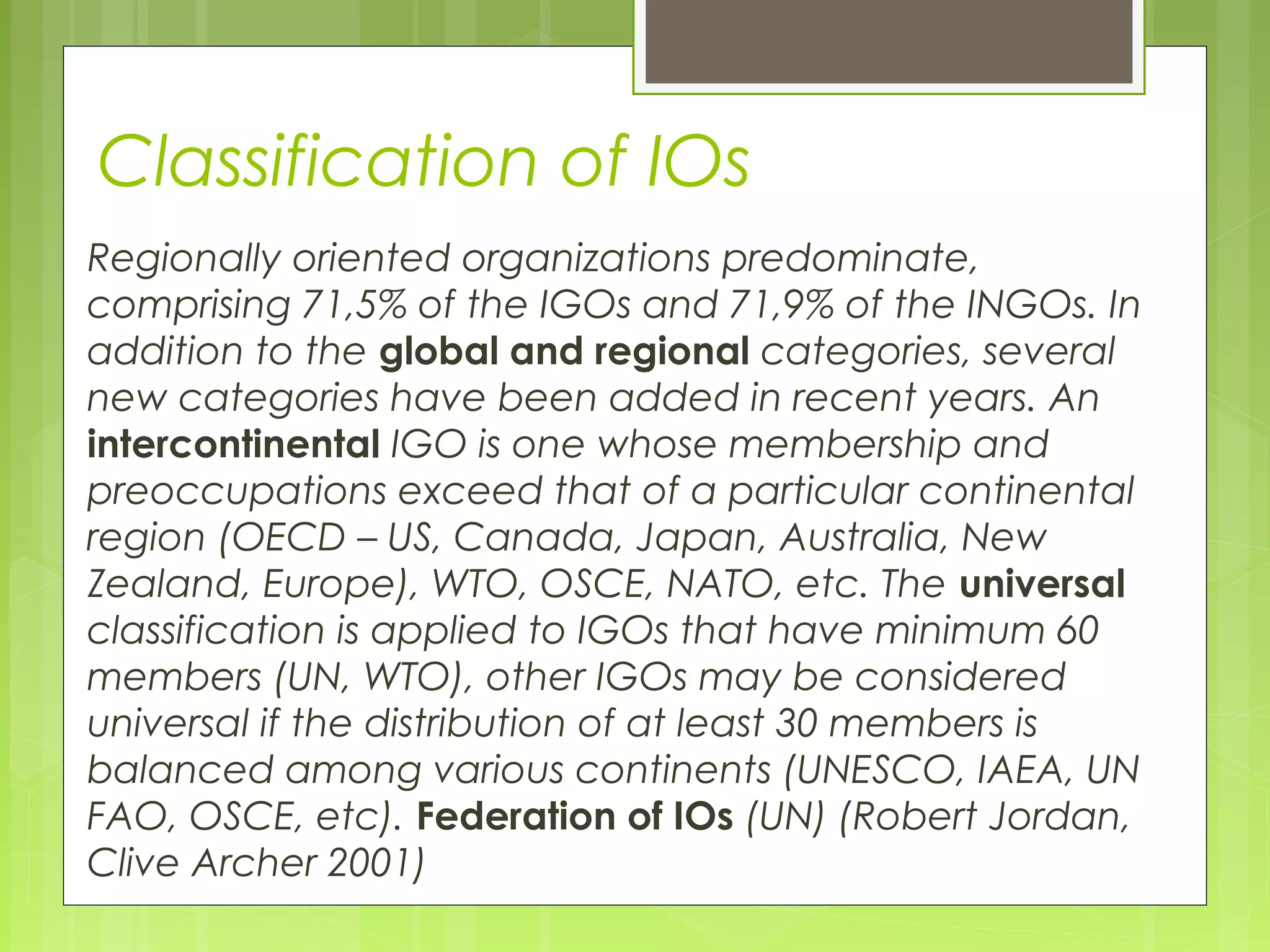 Theories of International Organizations | PPT