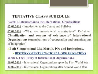 Theories of International Organizations | PPT