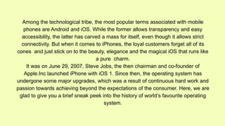iOS - History of iOS | PPTX