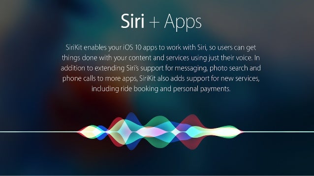 Learn about iOS10 Siri Kit