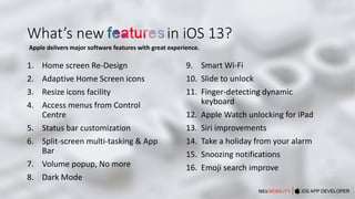 Apple iOS 13 release date and new features in iPhone iPad | PPT
