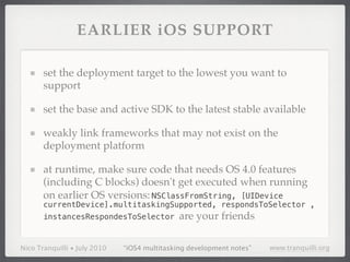 iOS4 multitasking development notes | PPT