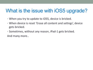 iOS5 upgrade mess | PPT