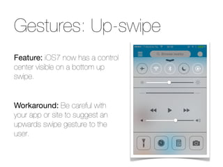 Ios7 - The good the bad & the changes | PDF