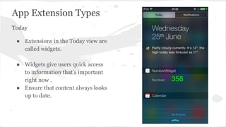 iOS 8 App Extensions | PPTX