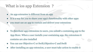 iOS 8 App Extensions | PPTX