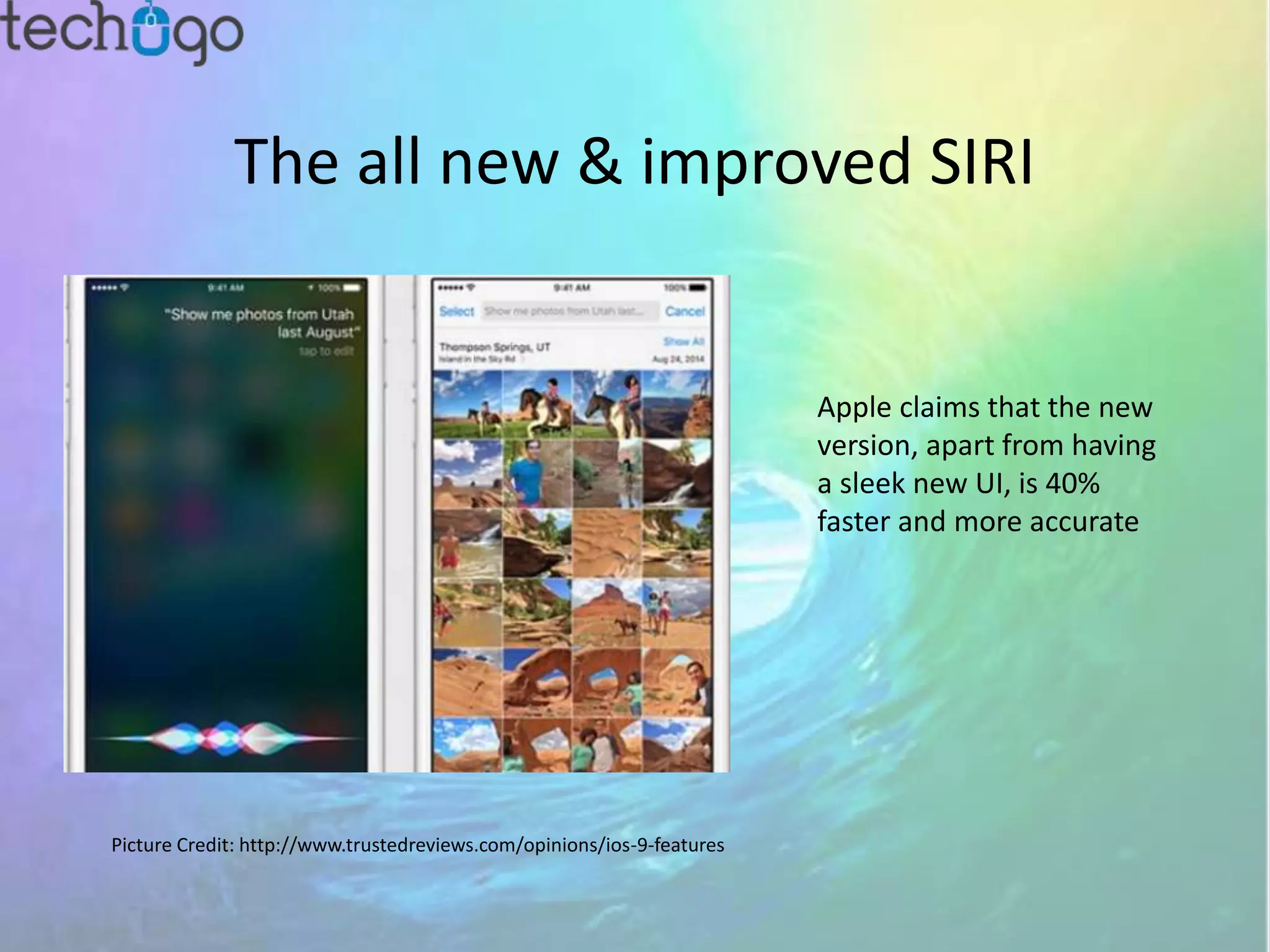 iOS 9 - New Features at a Glance | PPT