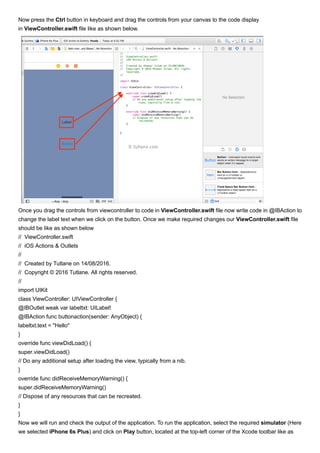Ios actions and outlets | PDF | Programming Languages | Computing