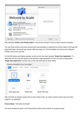 Ios actions and outlets | PDF