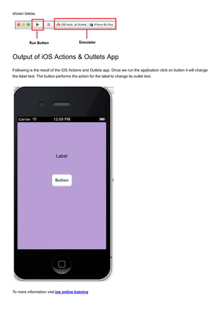 Ios actions and outlets | PDF