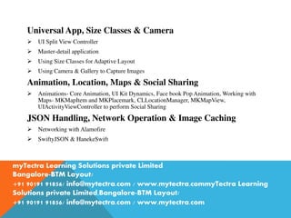Best iOS Training in Bangalore Classroom, Online myTectra | PPT
