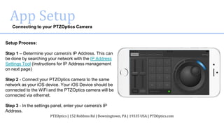 PTZOptics iPhone & iPad Camera Control App | PPTX