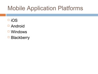iOS application development | PPT | Operating Systems | Computer Software and Applications