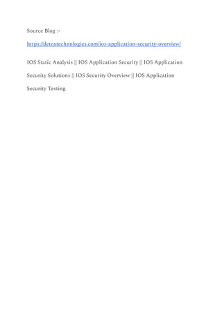 iOS Application Security And Static Analysis.pdf