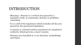 Interpretation of Statutes | PDF