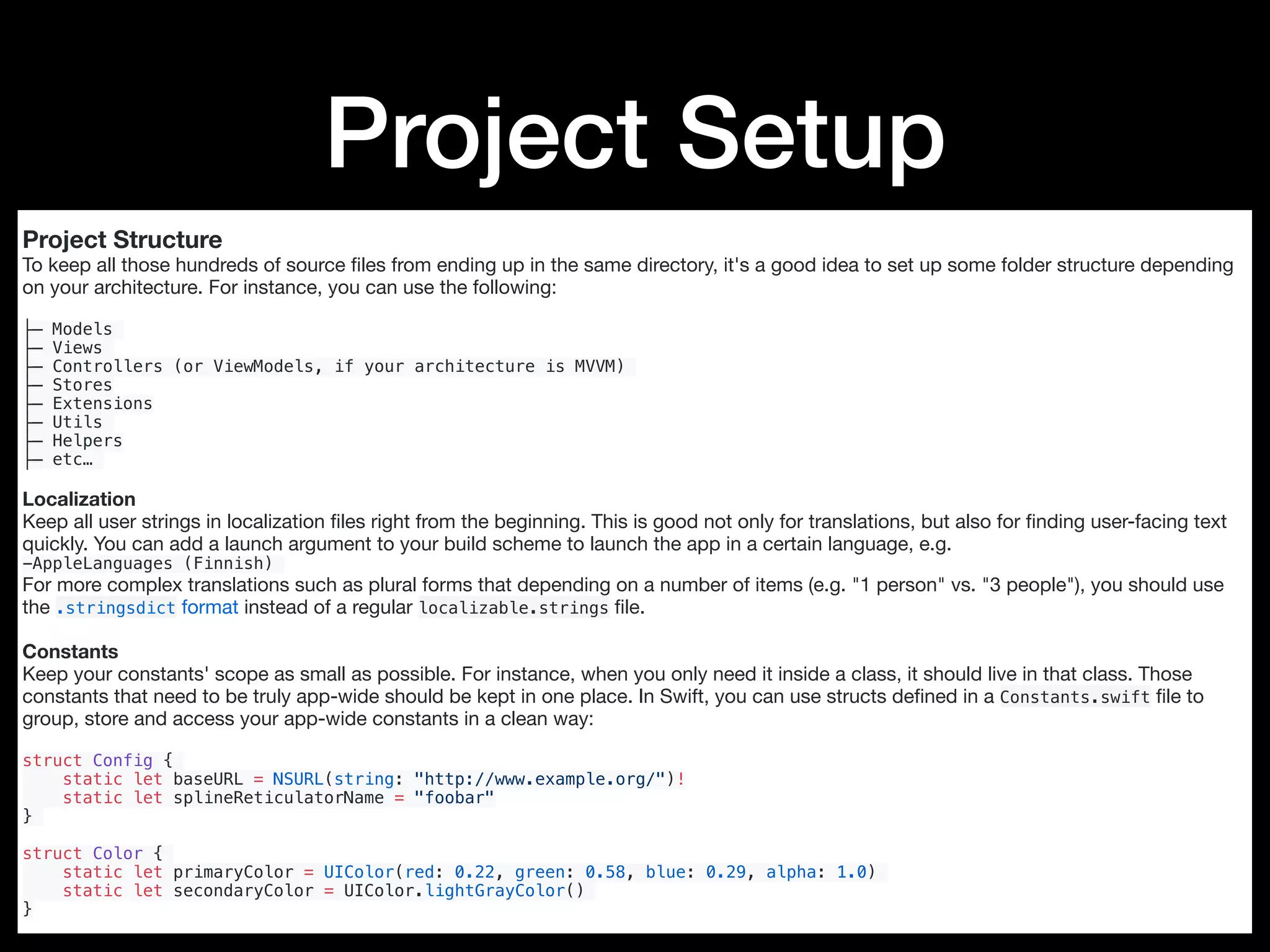 iOS best practices | PPT