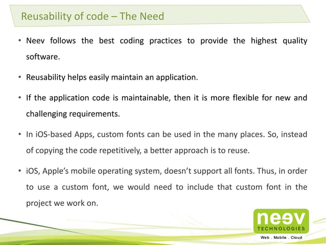 How to add Custom Font to your iOS-based App? | PPT