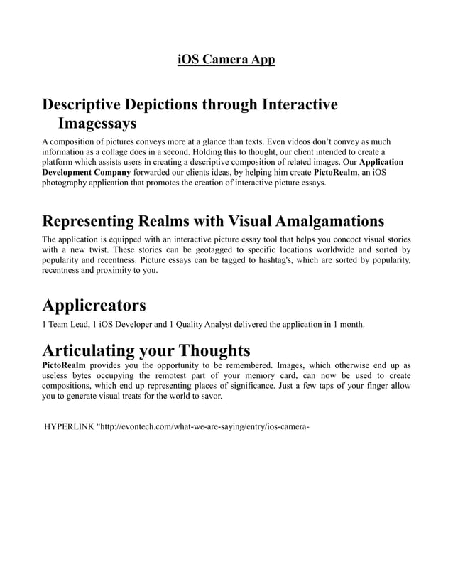 Ios camera app | PDF