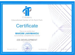 iOS Certificate | PDF