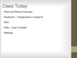 I os class 1 of 3 actual | PPT