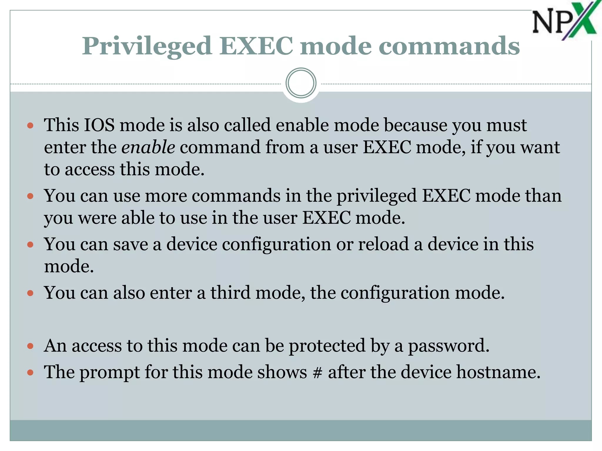 Ios Command Modes Pptx Operating Systems Computer Software And Applications